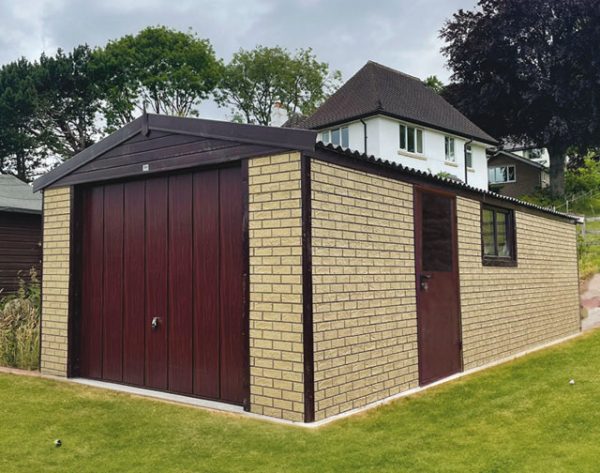 Brick / Plank Clad Steel Garages - Hanson Steel Buildings